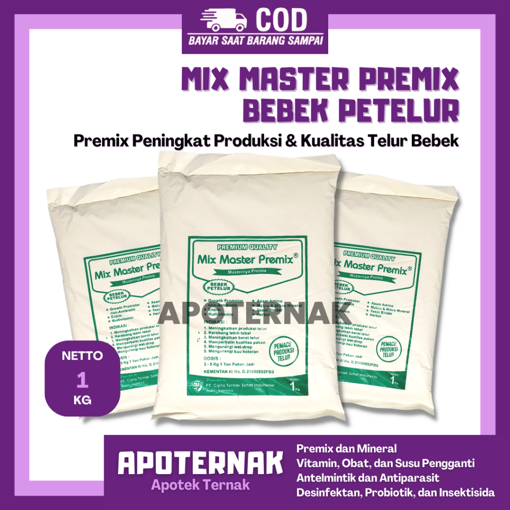 Mix MASTER PREMIX DUCK LAYER 1kg | Additional Supplement for Laying ...
