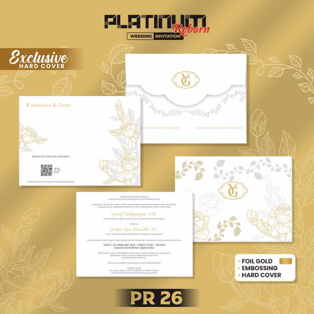 Pr 026 Platinum Invitation Blank | Blank Invitation Blank | Blank Invitation Paper | Shopee ...