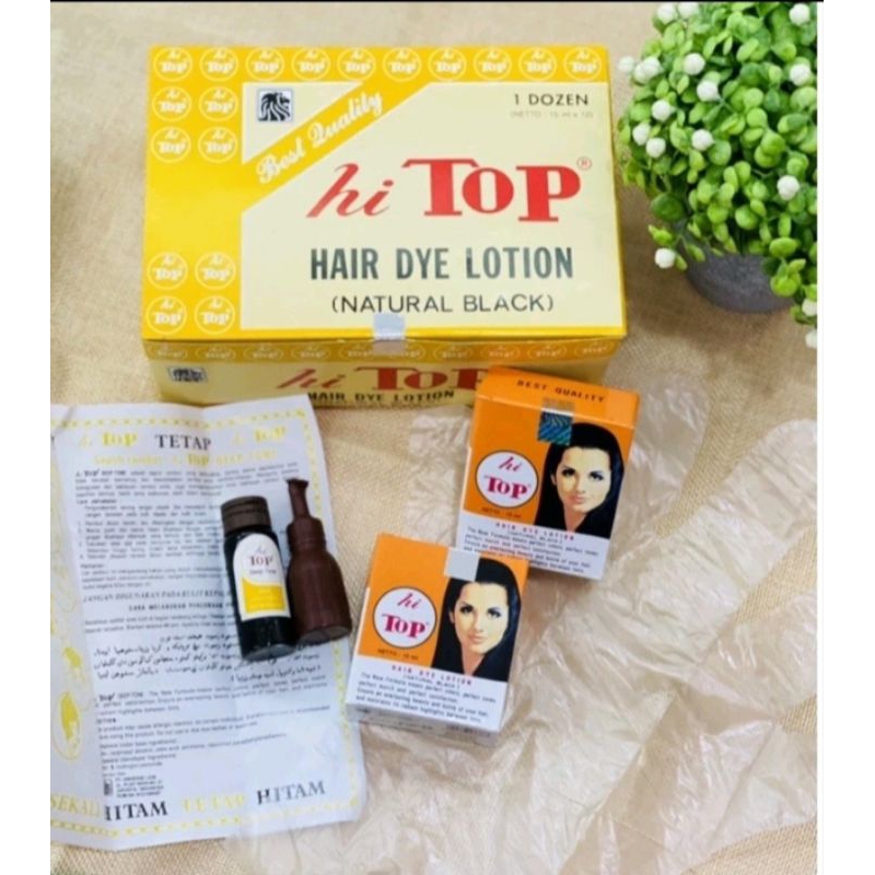 HITAM Hitop BLACK HAIR SEMIR 15ML, BLACK HAIR COLOR | Shopee Philippines