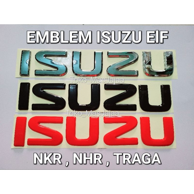 Isuzu elf logo emblem nmr 71 nkr 55 nkr 71 traga/isuzu elf chrome ...