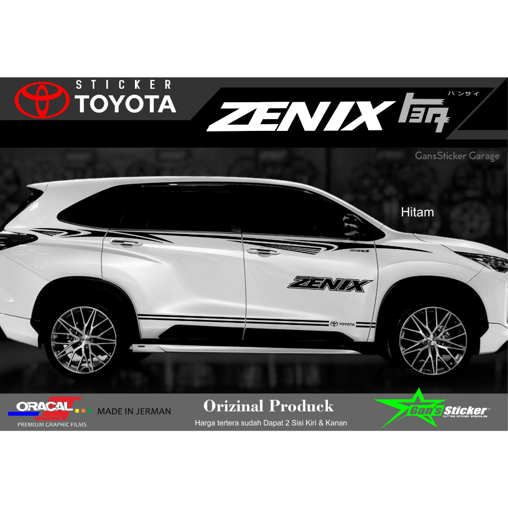 Sticker innova zenix 2023 Accessories kijang innova zenix 2023 sticker ...