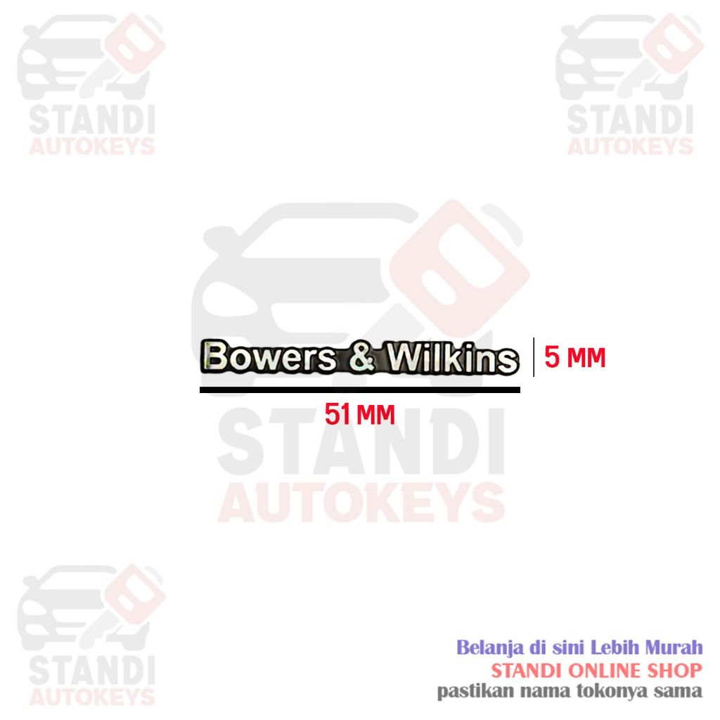 Emblem Aluminum Sticker Decals 3D Logo Bowers & Wilkins Audio Speaker ...