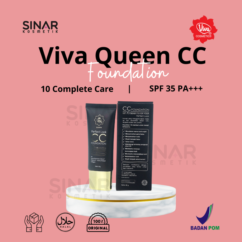 Viva Queen Perfect Look CC Foundation with Vitamin E, Collagen & SPF 35 ...