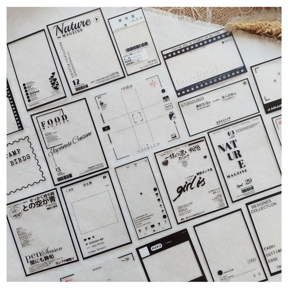 Deco Sticker - Aesthetic Camera, Magazine & Social Media Frames (10 pcs ...