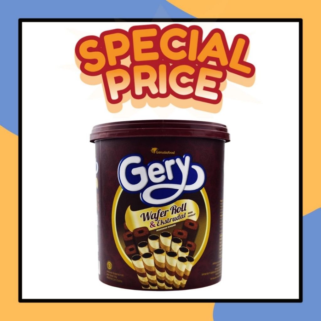 GERY Wafer Roll & Extrudal Chocolate Jar 350g Chocolate Snack Roll ...