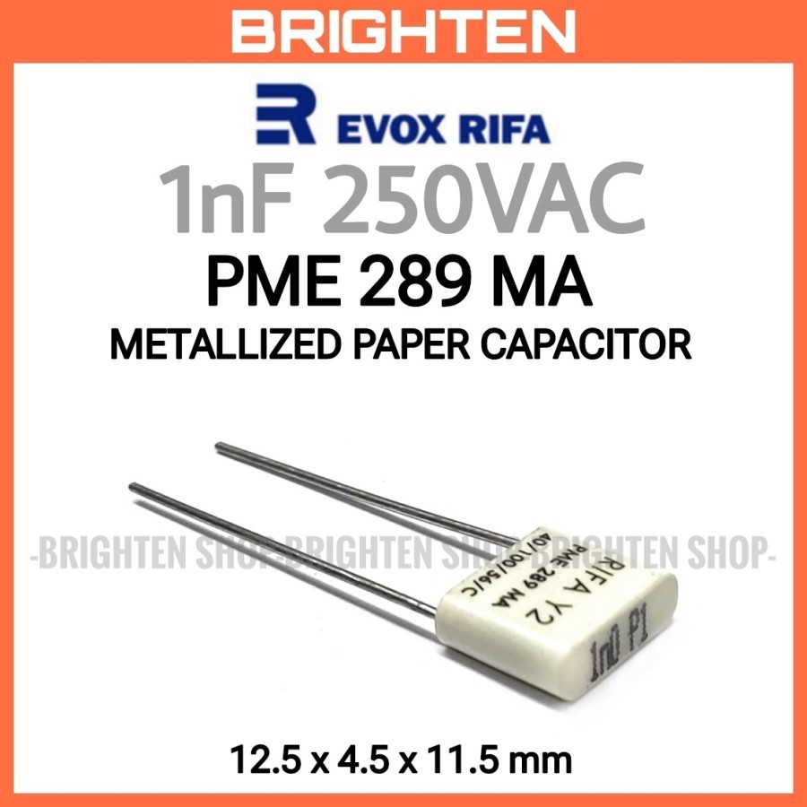 RIFA 1nF 250VAC Metallized Paper Capacitor EMI Filter PME289MA | Shopee ...