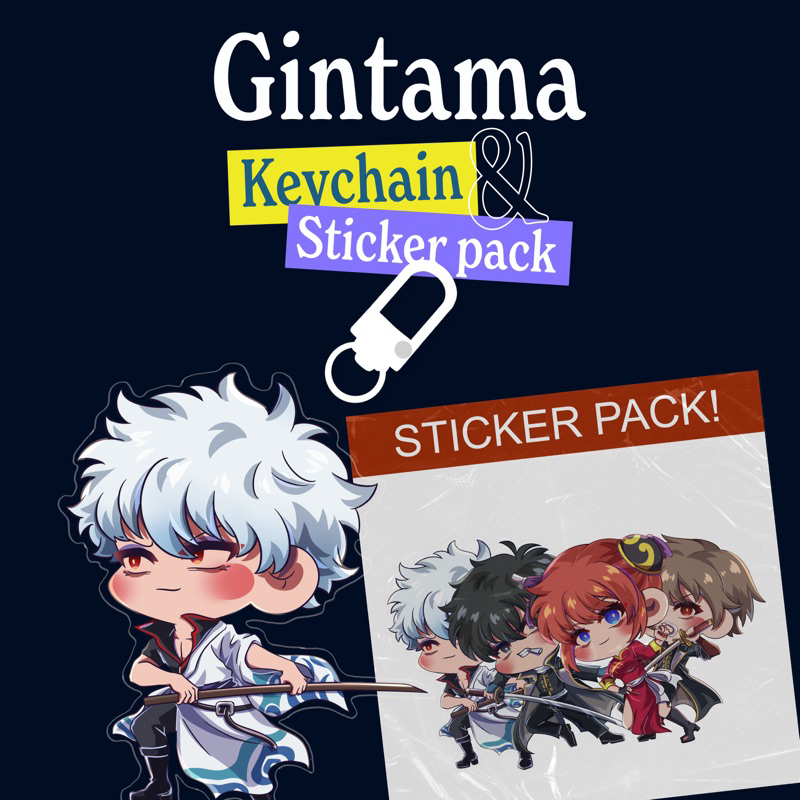 Gintama keychain & Sticker | By astristicworks | Shopee Philippines