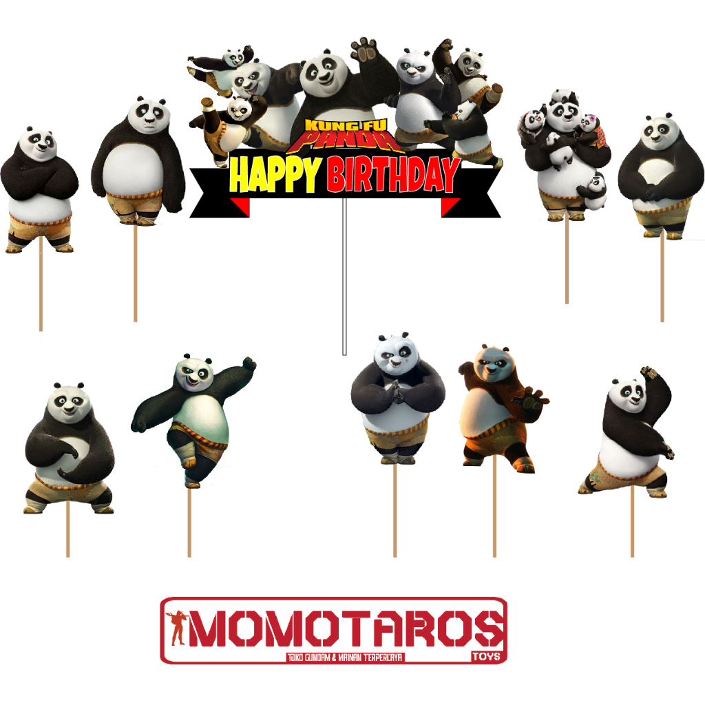 Kungfu Panda cake Topper contains 10 pcs | Shopee Philippines