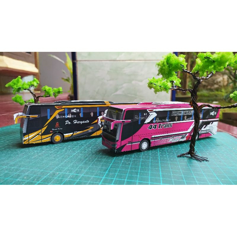 Diy bus papercraft, 44 TRANS (yellow) | Shopee Philippines