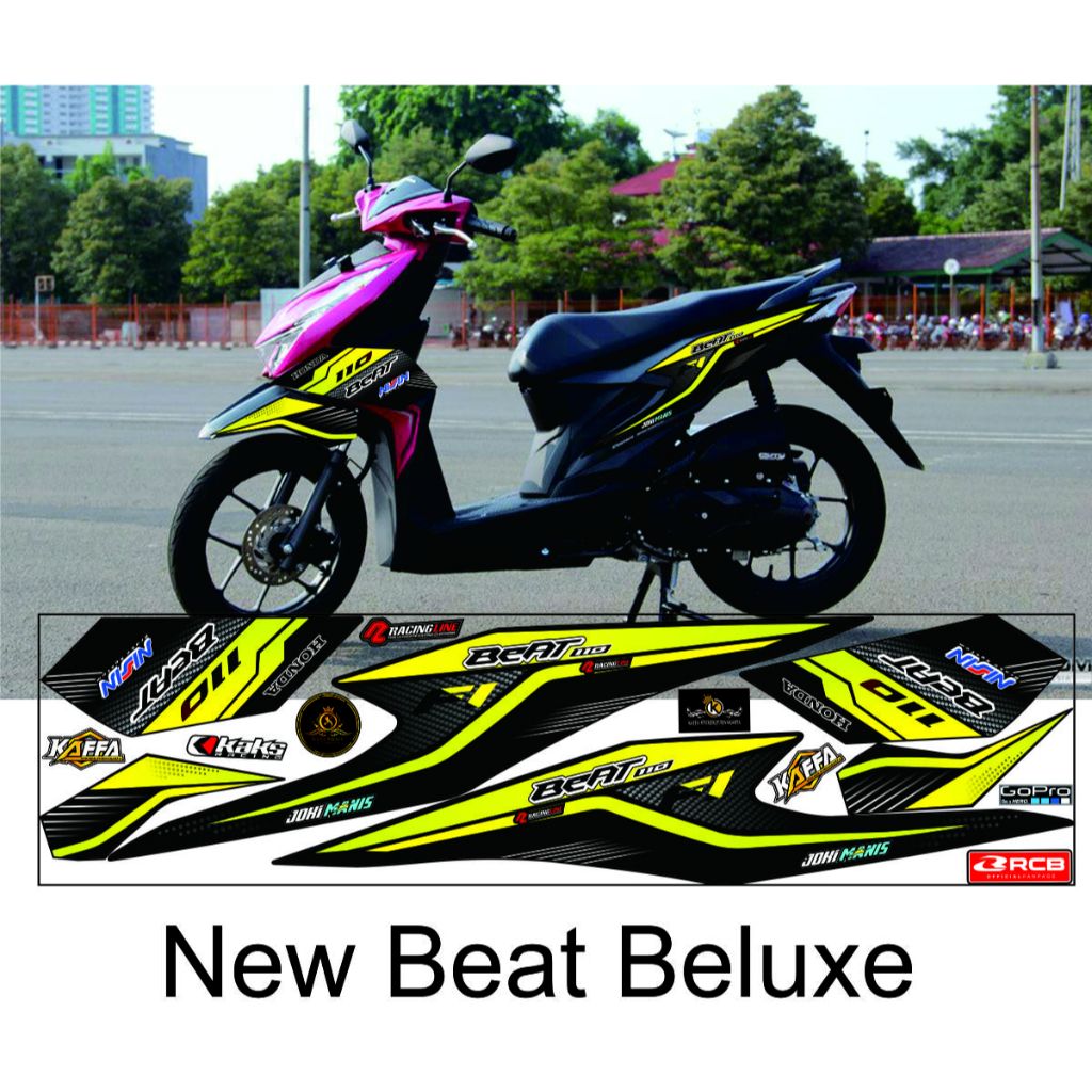 Striping STICKER Variations Of The Latest HONDA BEAT DELUXE Motorcycle ...