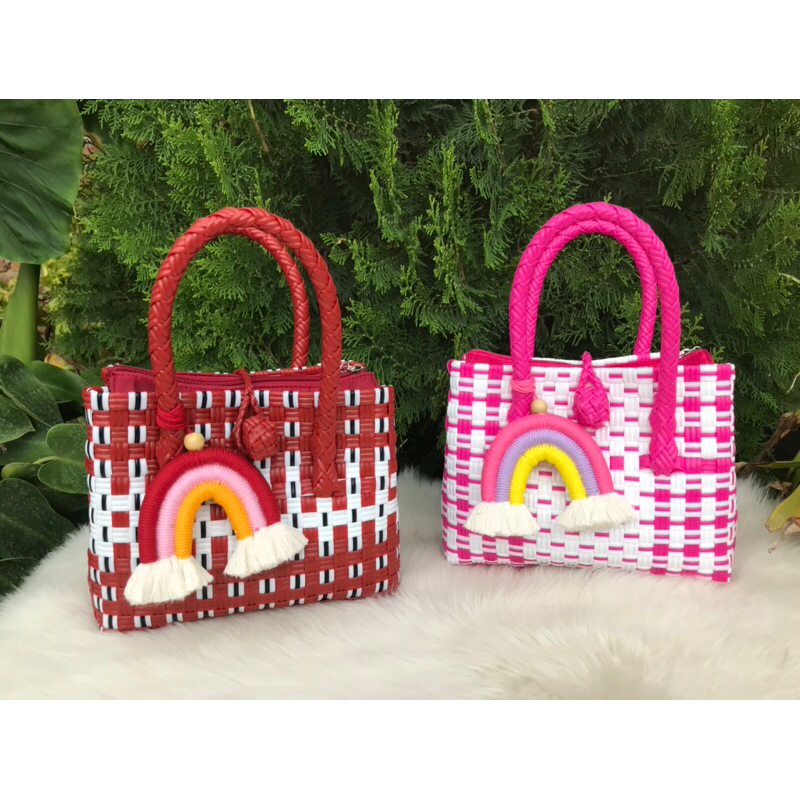 Woven Zipper Bag Tote Bag Women Mini Mini Mini Bag Women | Shopee ...