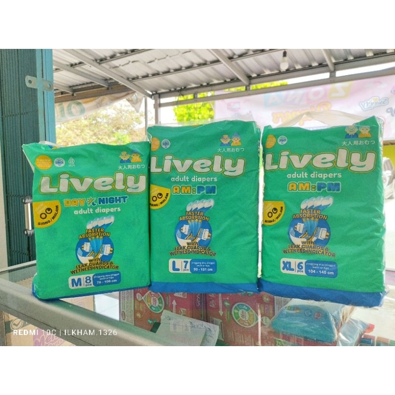 Lively adult Diaper Diaper diapers [day/Night] adult diapers | Shopee ...