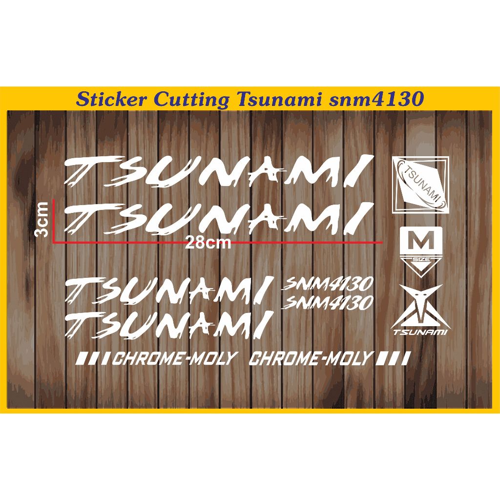 Fixie cutting sticker tsunami tsunami bicycle sticker SNM4130 | Shopee ...