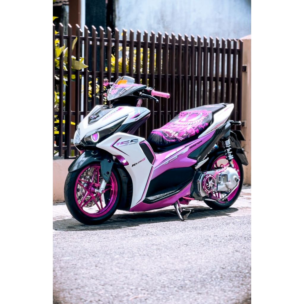 STRIPING STICKER ALL NEW AEROX CONNECTED 155 KEROX PINKY TRANSPARENT ...
