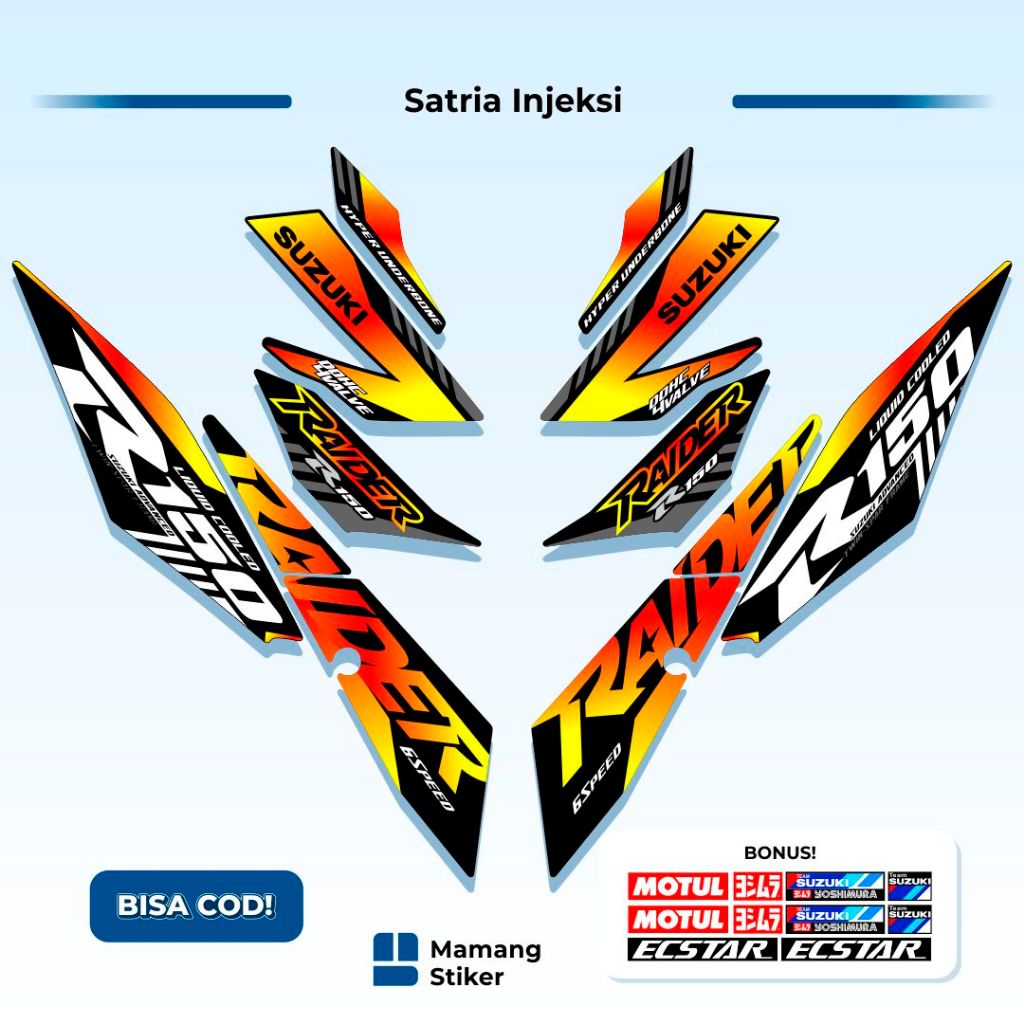Striping Satria FU Injection Variations (68) F150 R150 Custom Original ...