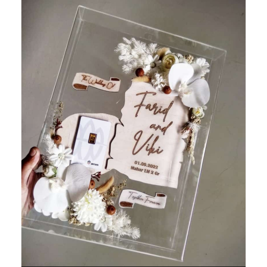 KAYU Dowry Package Set Engraved Plywood WITHOUT Frame For Frame Size ...