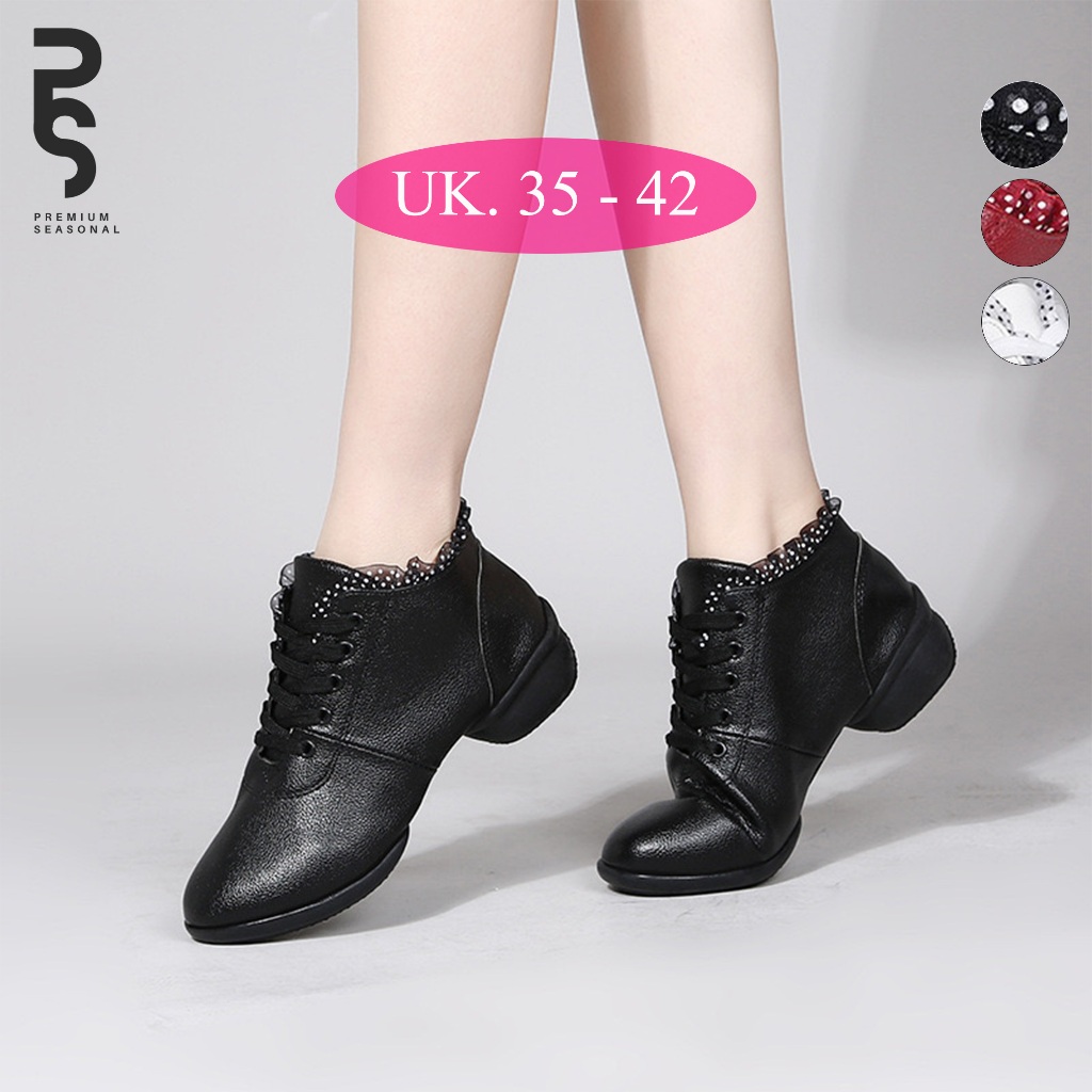 Rena FULL - Women's Casual Latin Dance Shoes / Line Dance Semi Boots ...