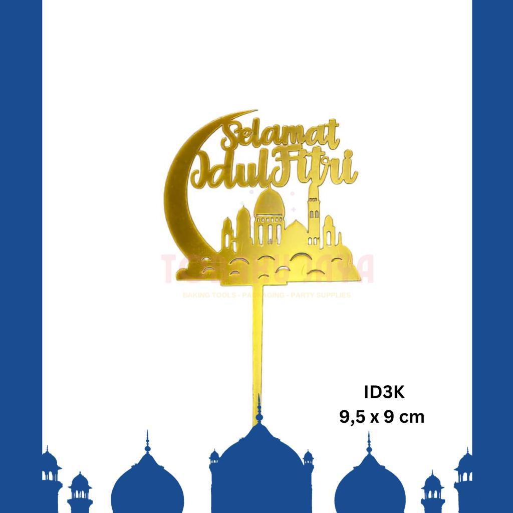 Gold Acrylic Eid Cake Topper/Eid Cake Topper Premium ID3K | Shopee ...