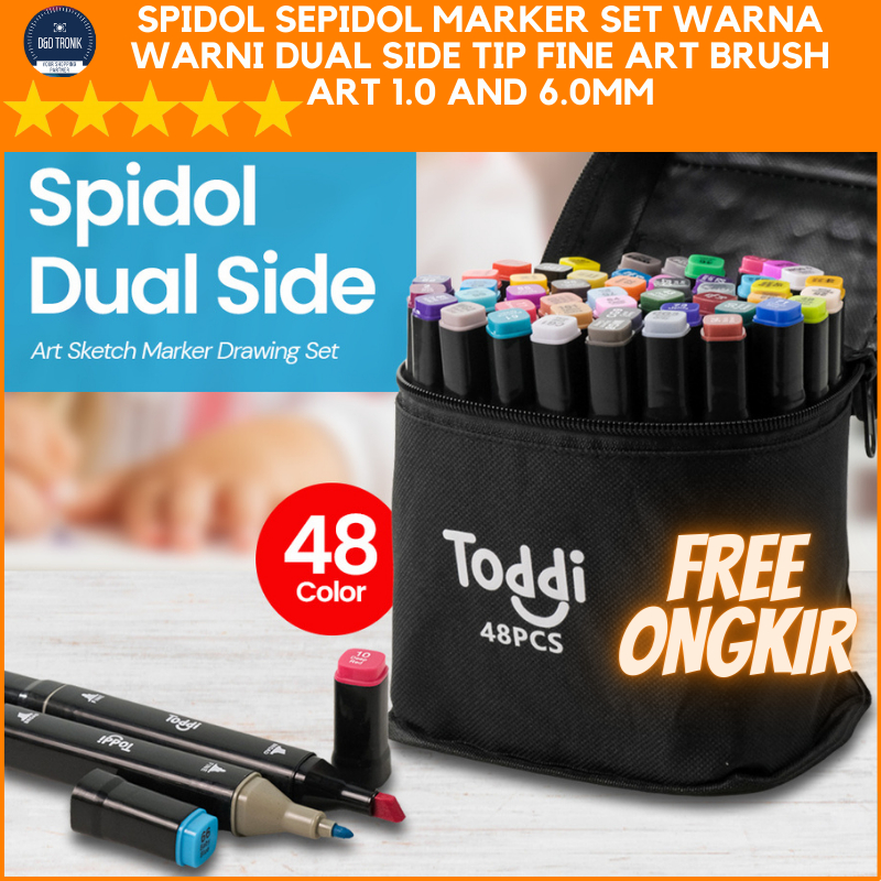 Sepidol MARKER MARKER SET Colorful DUAL SIDE TIP FINE ART BRUSH ART 1.0 ...