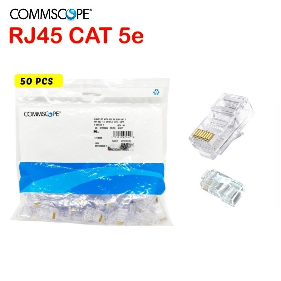 Original RJ45 Commscope Cat5E Connector 50 Pcs | Shopee Philippines