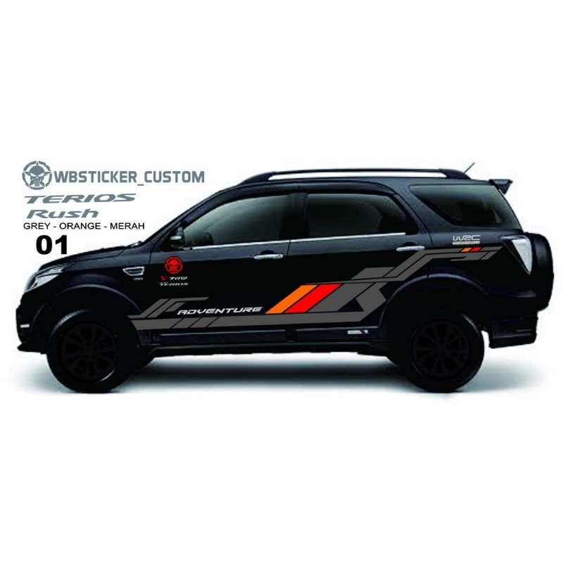 Toyota rush Terios car Sticker, Toyota rush car Sticker cutting Sticker ...
