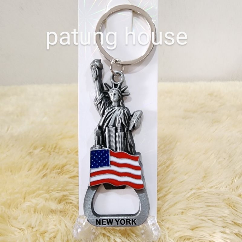 GANTUNGAN Keychain Keychain Souvenir New York Liberty USA America ...