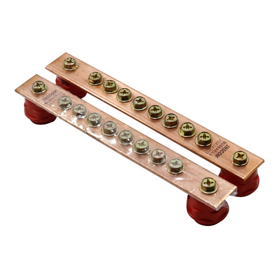 BUSBAR ARDE COPPER 25 X 3 X 200 / TERMINAL ZERO PLATE ISOLATOR SUPPORT ...