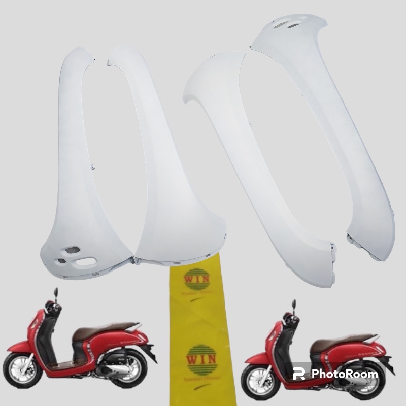 PUTIH Right and left side wings front body cover scoopy new esp sporty ...