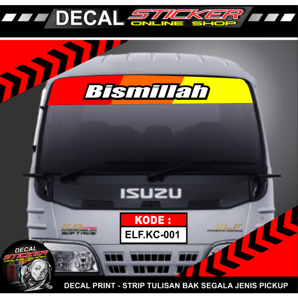 Isuzu elf truck top window sticker free custom | Shopee Philippines