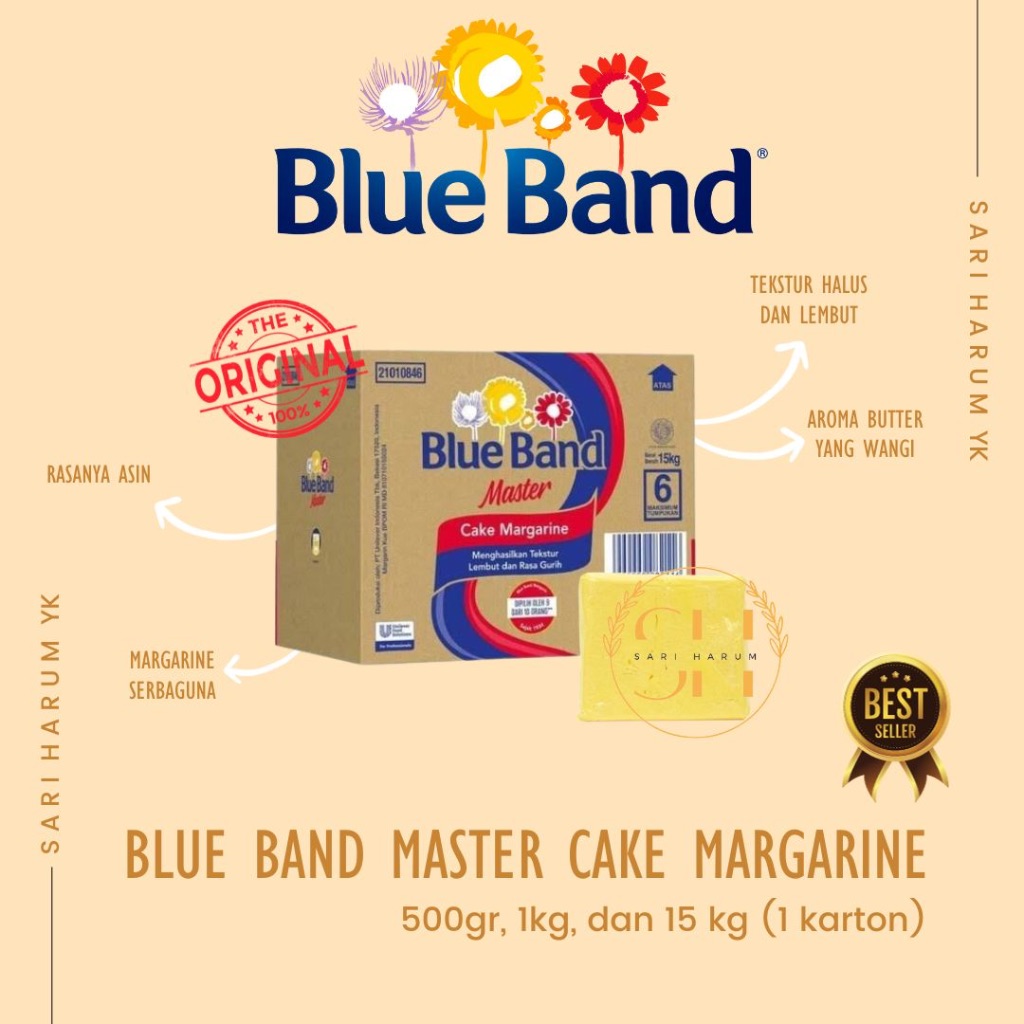 Blue Band Master Cake Margarine | Repack 1 kg | Blueband MCM 1kg ...