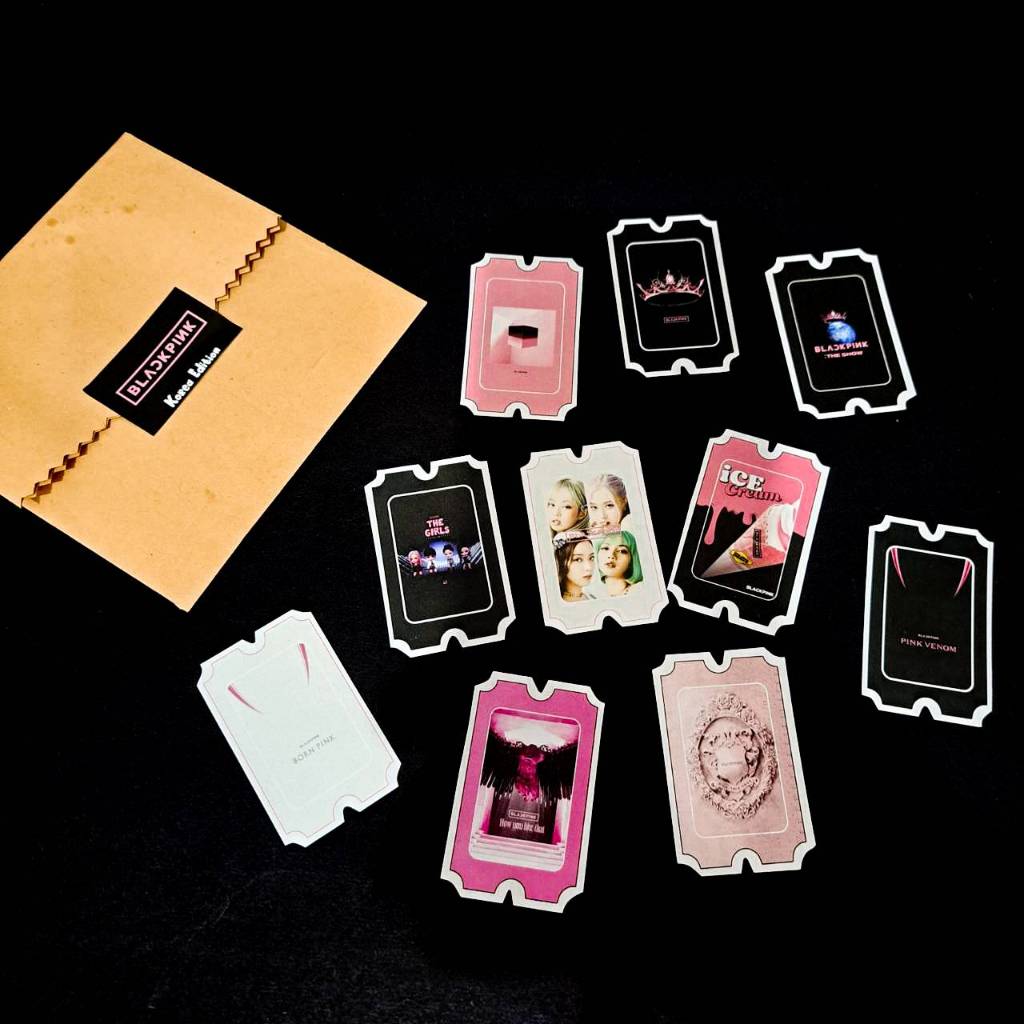 Blackpink Ice Cream Born Pink Album List Sticker Set, 10 pcs | Shopee ...
