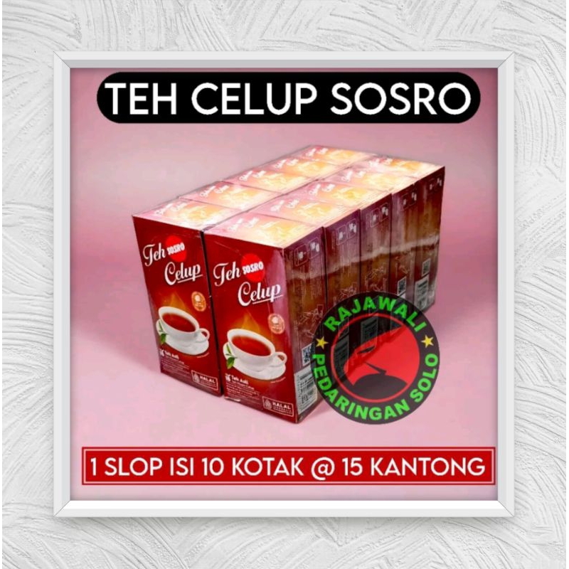 Sosro TEA BAGS 1 SLOP CONTAINS 10 BOXES @15 SOSRO TEA BAGS BAGS BAGS ...