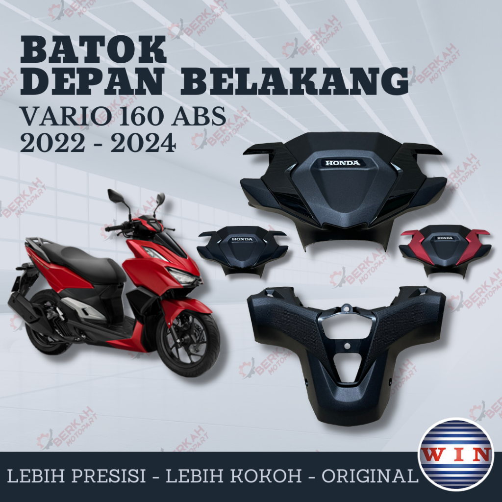 HITAM PUTIH MERAH Honda Vario 160 ABS Led Front Rear Shell Head Cover ...