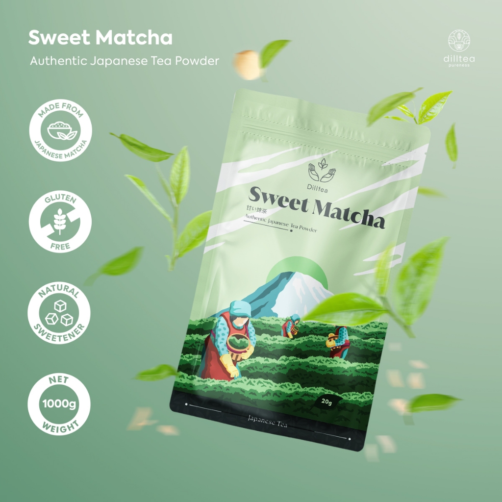 DILLTEA Sweet Matcha Powder sachet 20 grams. | Shopee Philippines