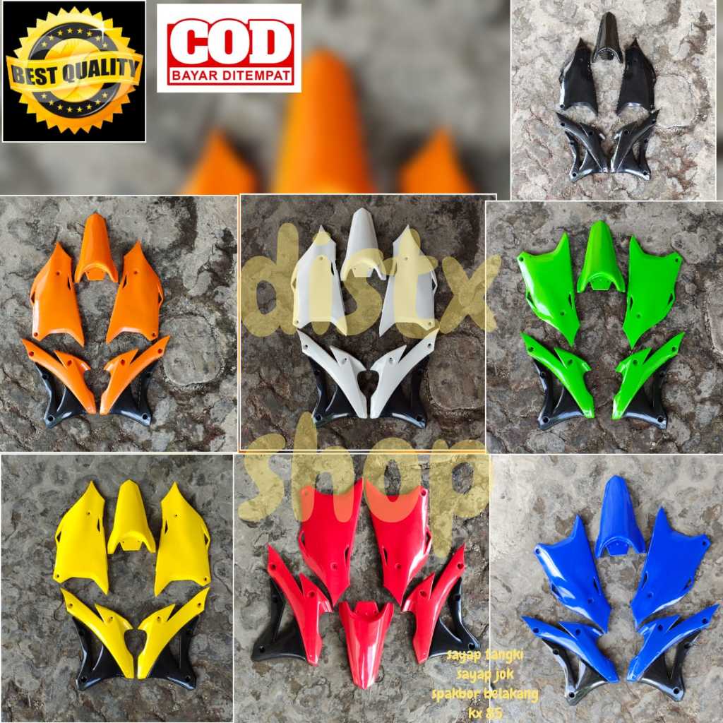 Body SET KX 85 3 ITEMS WING SEAT TANK WING REAR SPAKBOR LEGSHIELD COVER ...