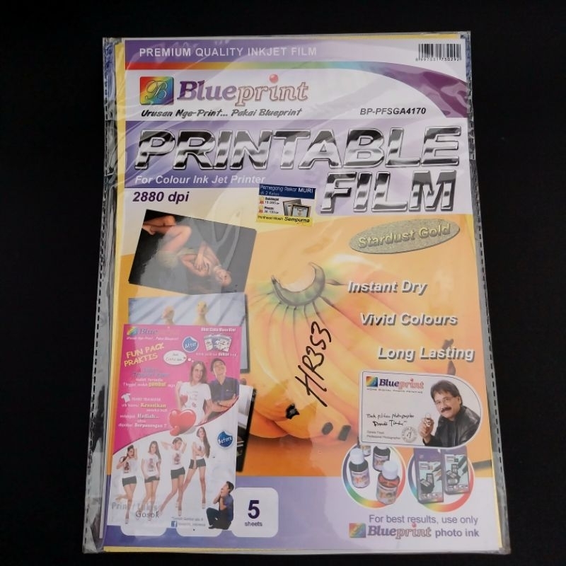 Stardust Gold Printable Film A4 Blueprint Paper | Shopee Philippines