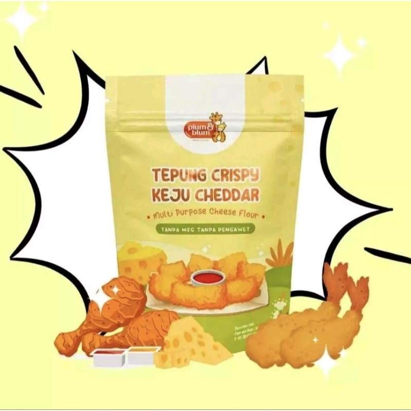 PLUM BLUM CHEDDAR CHEESE CRISPY FLOUR 130GR | PLUM BLUM | MPASI FLOUR ...