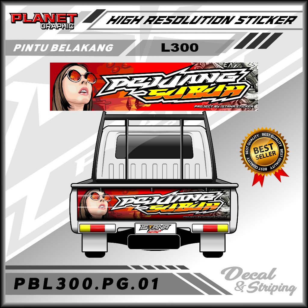 Sticker/decal Variation Of Rear Door Pick Up Mitsubishi L300 - PBL300 ...