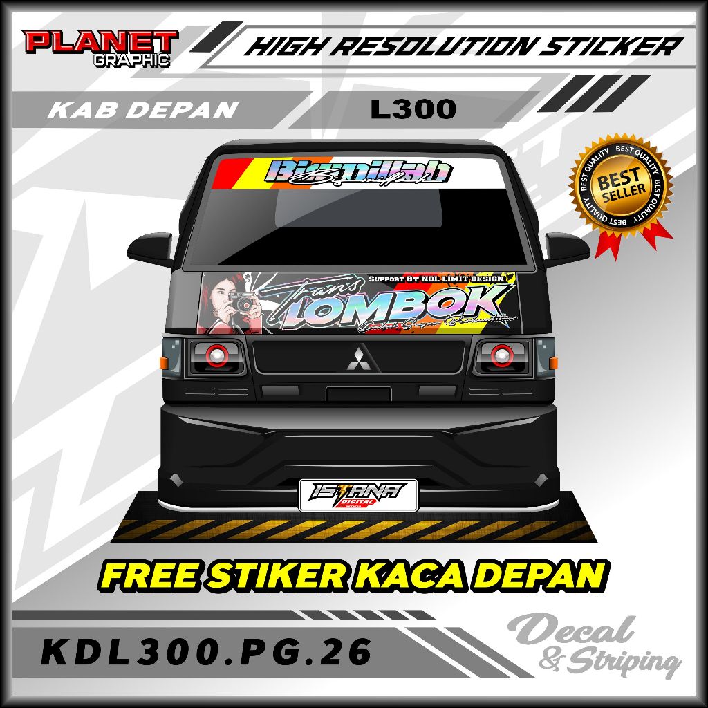 Sticker/decal Variation Front Cable Pick Up Mitsubishi L300 - KDL300.Pg ...