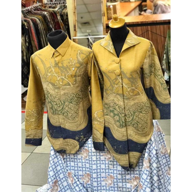 Solo premium dobby couple batik/laseman dobby batik tunic written ...