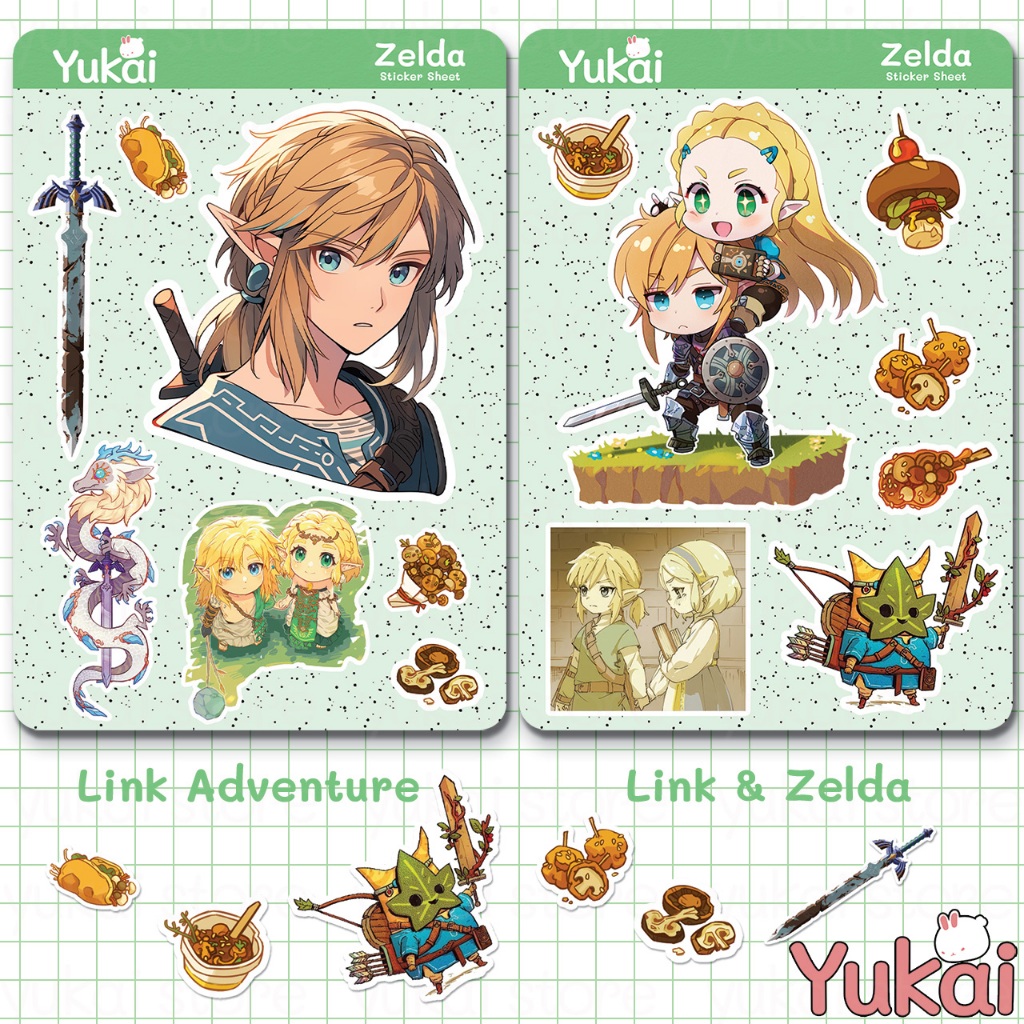 Zelda Sticker Sheet Premium, Waterproof Anime Sticker | Shopee Philippines