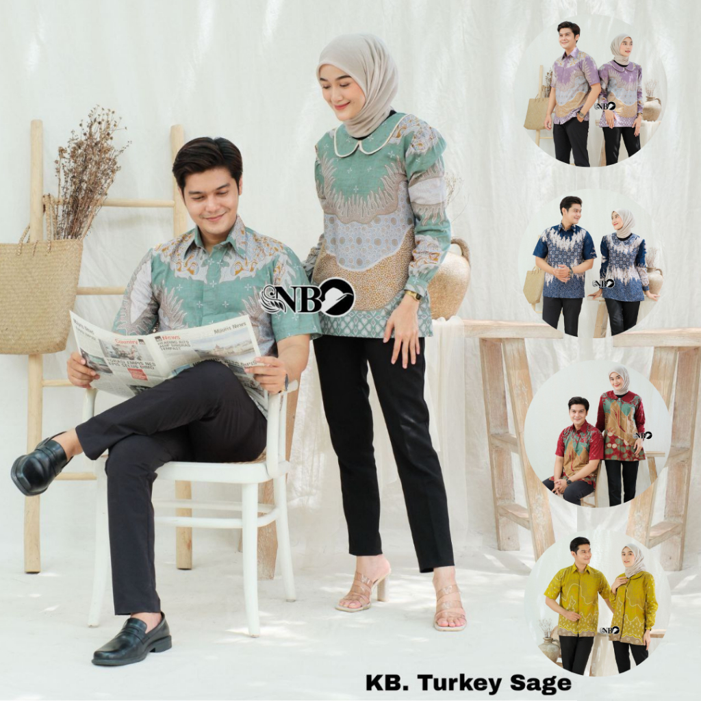 KEMEJA Maura Couple Batik Couple Sania Ruflle ORI Ndoro Jawi Modern ...