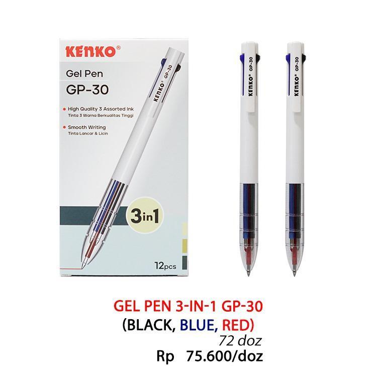 Kenko GP-30 3 Color Gel Pen (3 in 1) (1Pcs) | Shopee Philippines