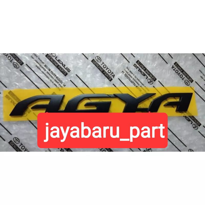 HITAM Original matte black 2023 agya logo writing Emblem | Shopee ...