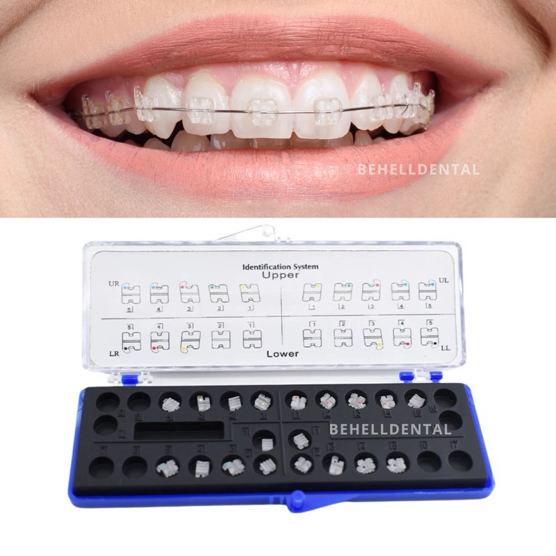 ORTHODONTIC ORTHOMERICA CLEAR TRANSPARENT CERAMIC BEHEL BRACKET ...