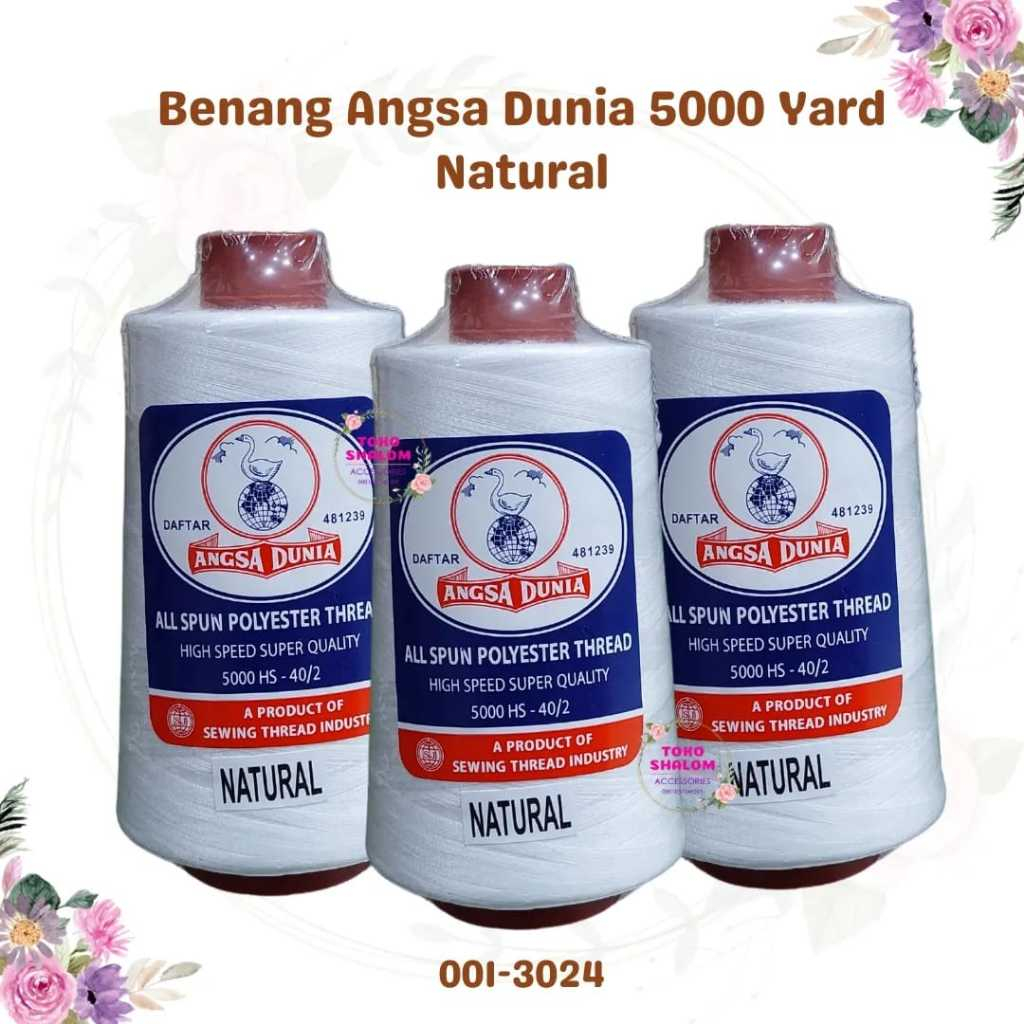 WORLD GOOSE SEWING THREAD/AD NATURAL THREAD / 5000 YARDS | Shopee ...