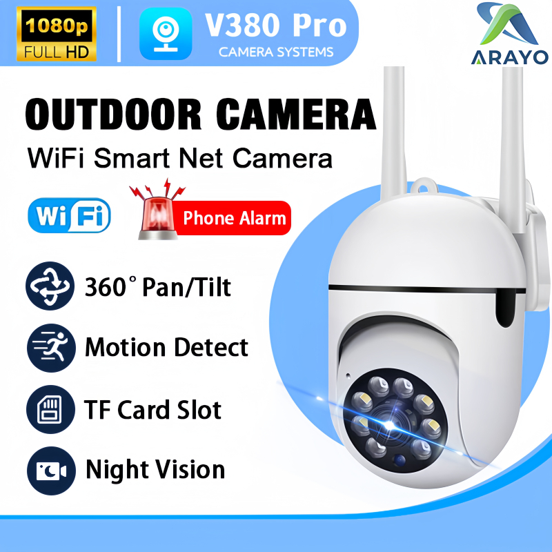 Arayo V380 Pro WiFi Smart Outdoor Cctv Camera 360 Motion Detect Night ...