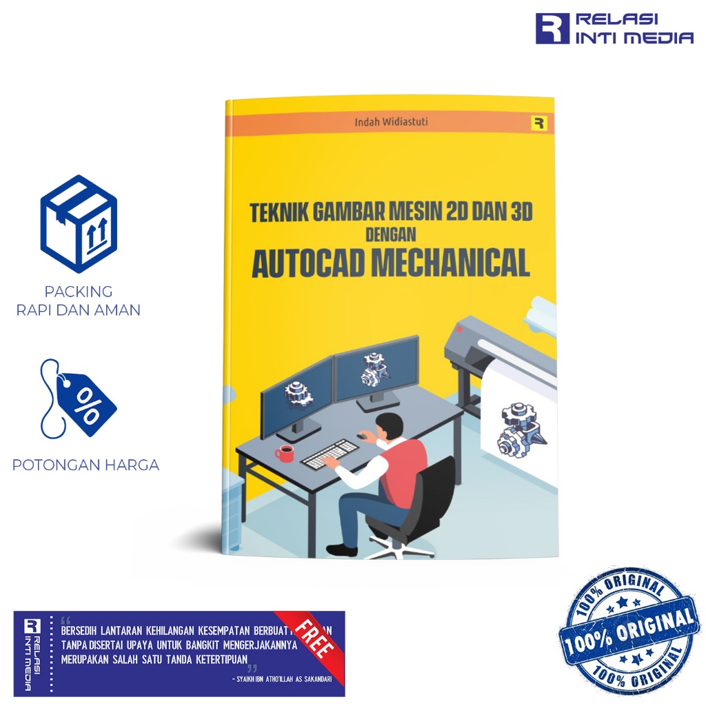 MESIN 2d and 3D Machine Drawing Techniques Book with AutoCAD Mechanical ...