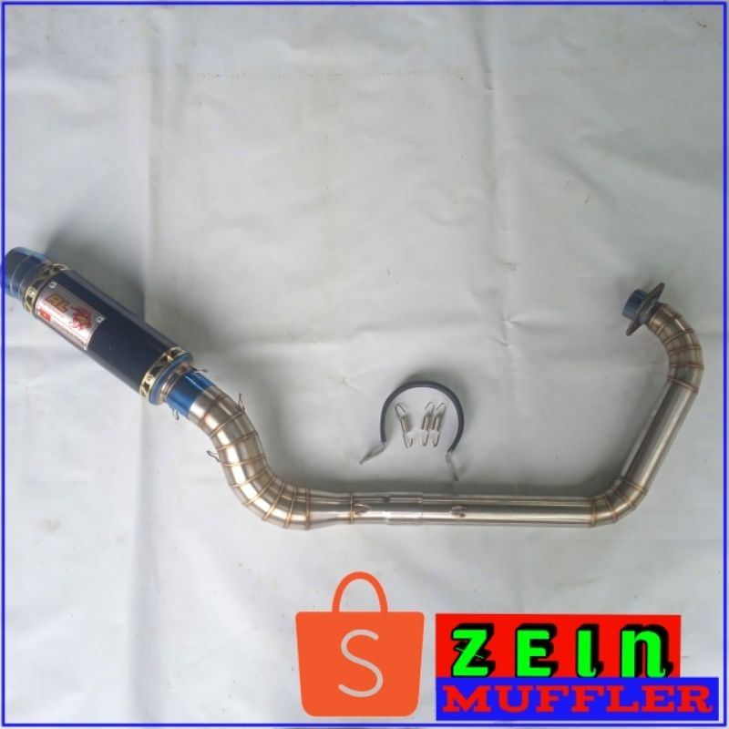 Exhaust RED LEO 38mm inlet 51mm PNP LC135/Y15/RS150/RAIDER150 | Shopee ...