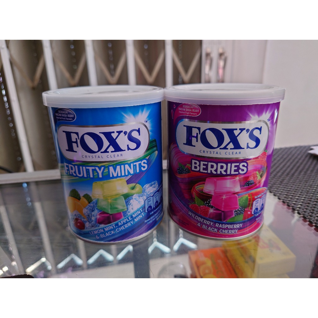 Foxs Candy cans 180gr l fox Candy Tin Crystal Clear Candy Cans ...